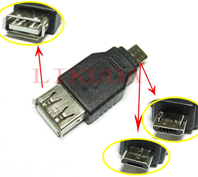 Купить USB женщин в микро-usb 5 контактный мужской адаптер конвертер ...