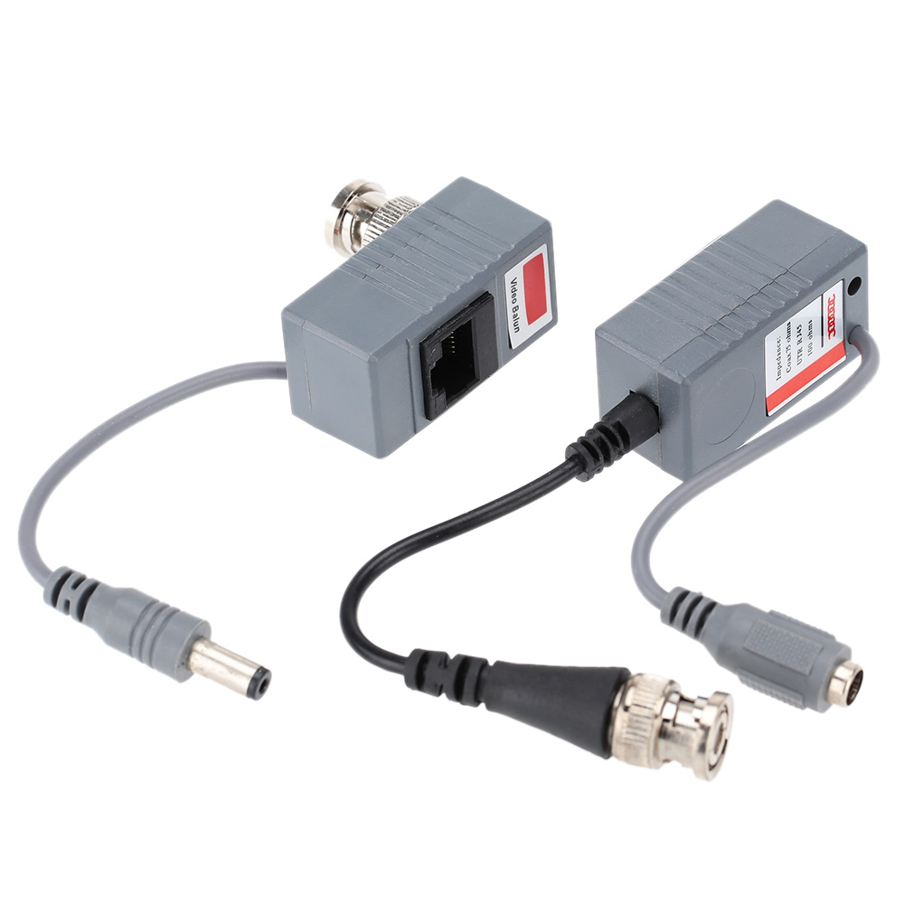 UTP Cable Balun AxGear CCTV Video Balun BNC Connectors - Coaxial To CAT5 Adapter Pair BNC CAT5 ...