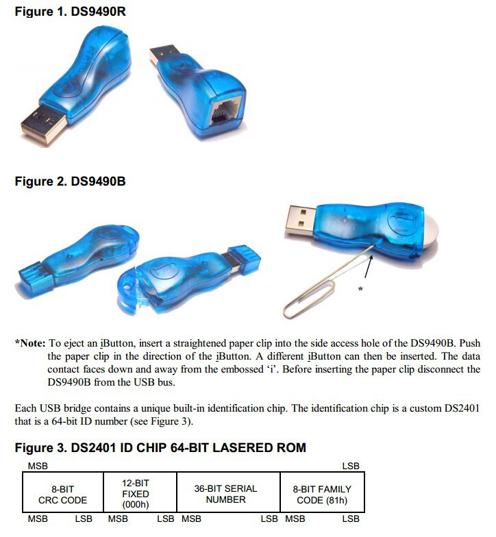 1 pcs x DS9490R# DS9490 DS9490R Interface Modules USB:1 Wire/iButton ...