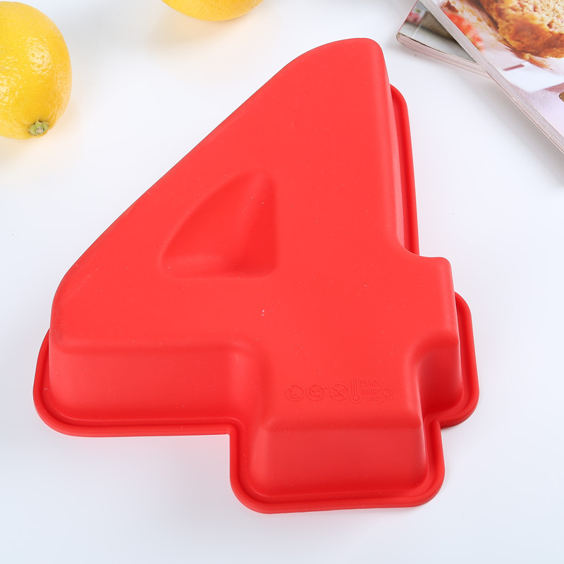 100 Food Grade Large Silicone Number 4 Cake Mould Pan Baking Tin 100-food-grade-large-silicone-number-4-cake-mould-pan-baking-tin