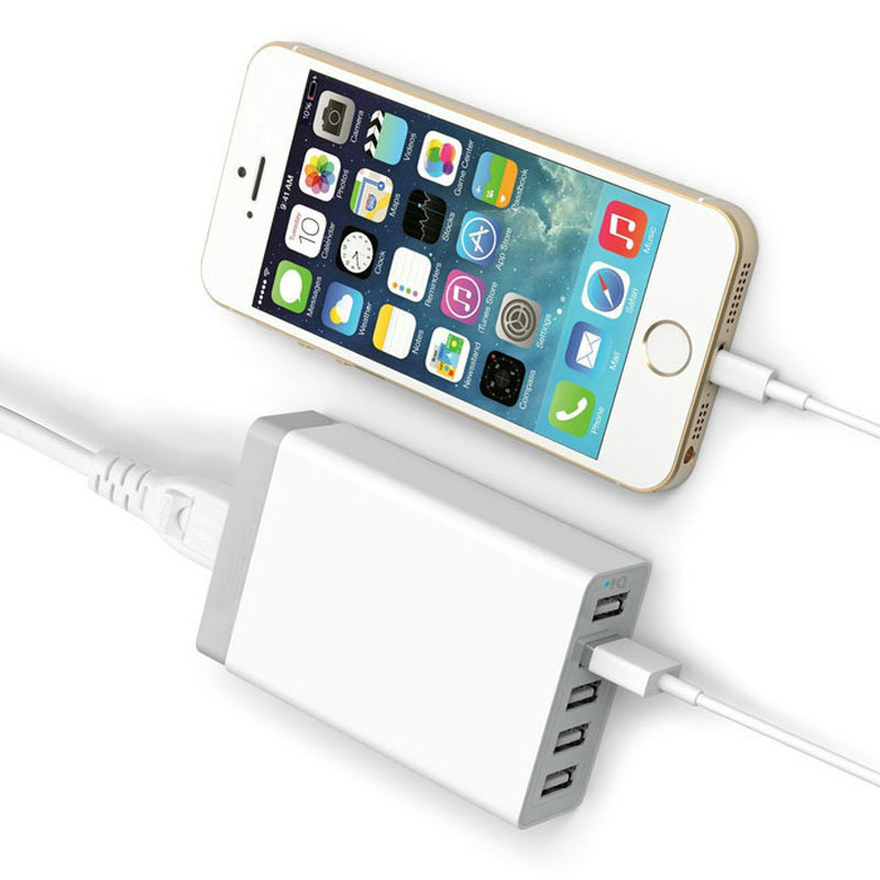 Купить ЕС разъем 40w 5v 8a 5 портов usb зарядное устройство для ipad iphone 6 смарт-телефона в ...