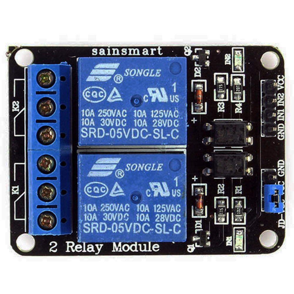 Купить новейшие обновления 5v 2 2 канальный реле модуль щита для