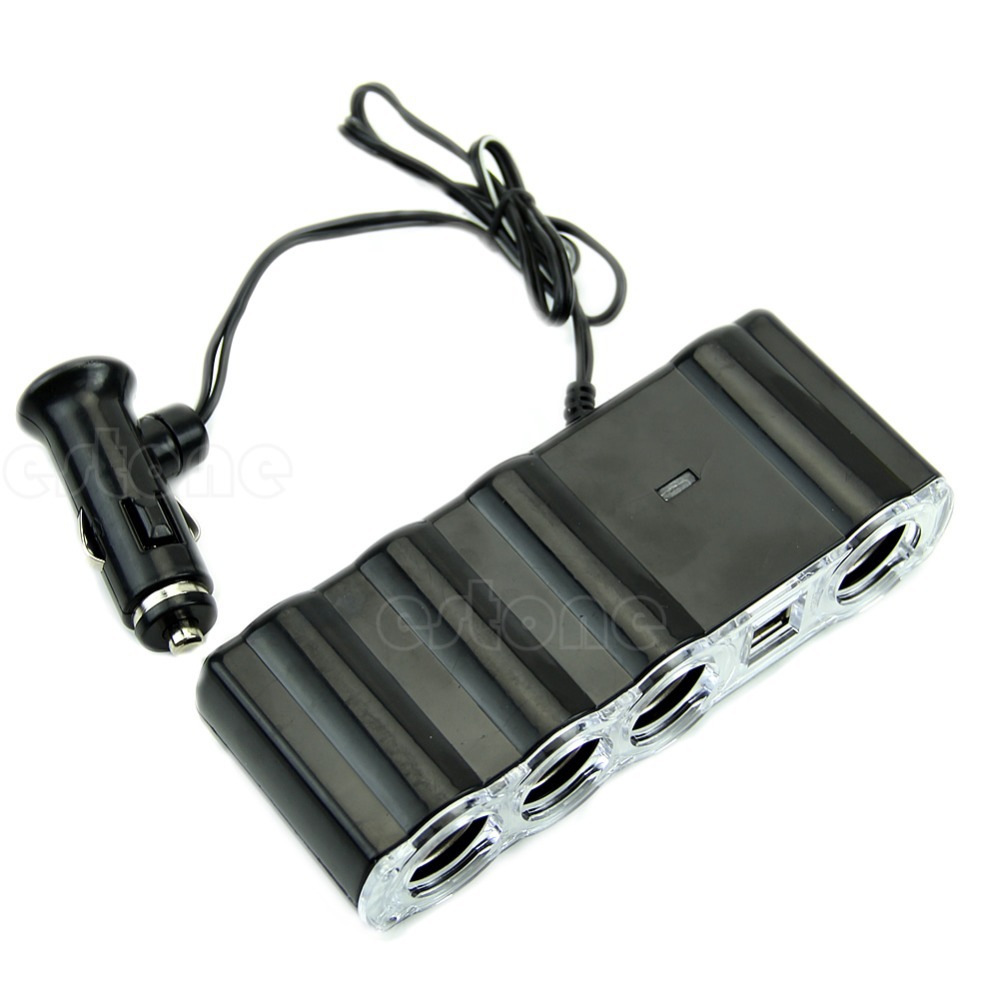 Купить Авто автомобилей 4 путь multi розетка прикуривателя сплиттер usb ...
