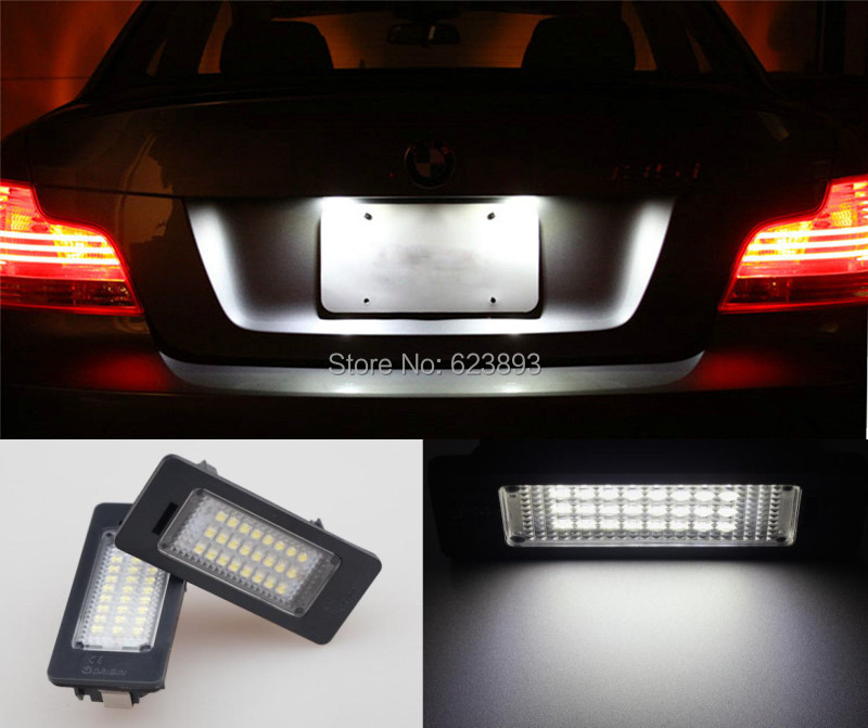 Купить 2 x ошибка бесплатно smd светодиодный свет номерного знака для bmw e82 e88 e90 e92 e39 ...