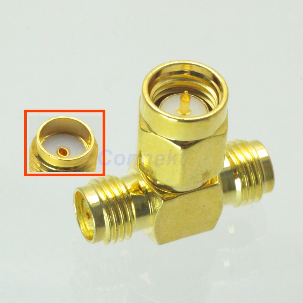 Купить SMA мужчин и две женщины sma тройной t rf адаптер разъем 3 ...