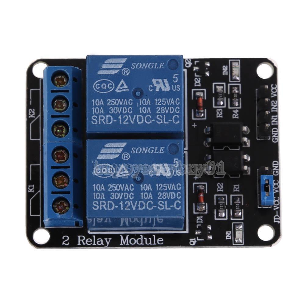 Купить новый модуль реле 2 канала 12v с Оптрон для Arduino ПОС Avr Dsp