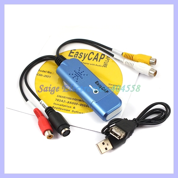 Купить EasyCAP dc60 stk1160 tv dvd vhs в конвертер usb захвата граббер адаптер для окна/mac в ...