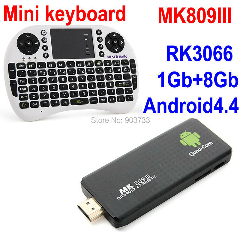 Купить Bluetooth mk809 iii мини-ПК android 4.4 tv box четырехъядерных rk3128 1 ГБ оперативной ...