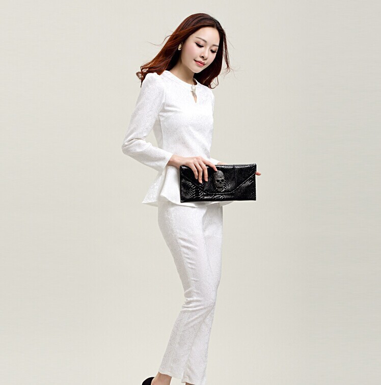 2019 Wholesale Set Women Elegant Pants Suits Ladies Business Pant Suits