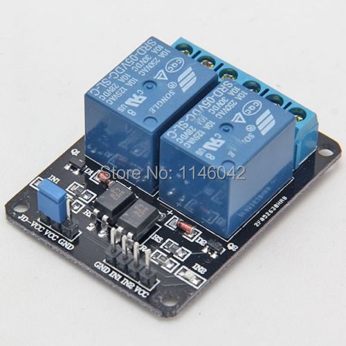 Купить 5v 2 канальный релейный модуль для Arduino Pic Arm Dsp Avr