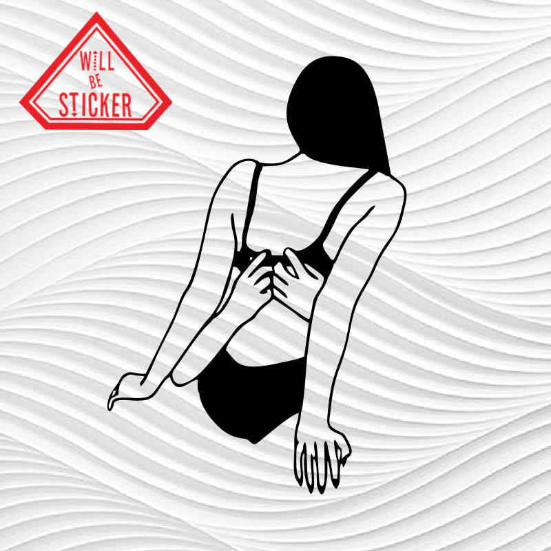 Drinking Sexy Attractive Girl Vinyl Decals Car Sticker 8 5 16cm T 00102